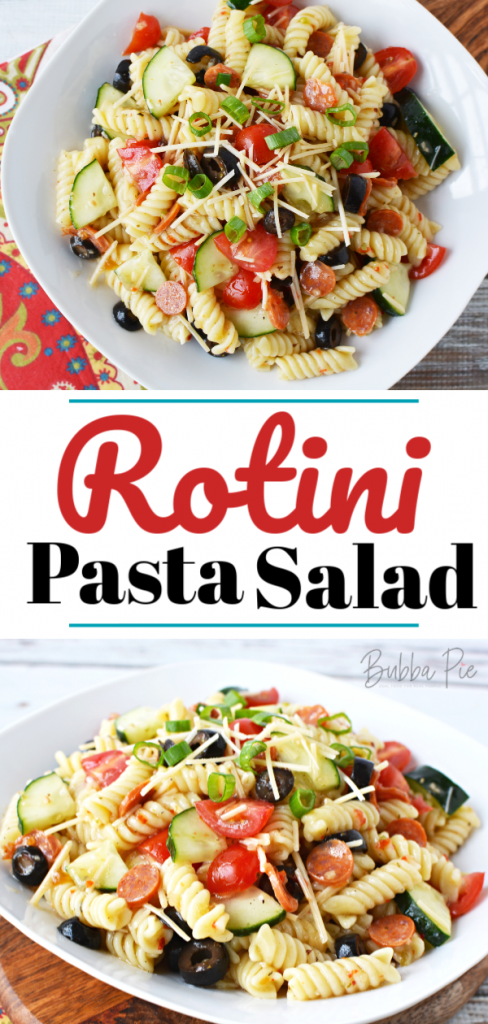 Easy Rotini Pasta Salad Recipe Bubbapie