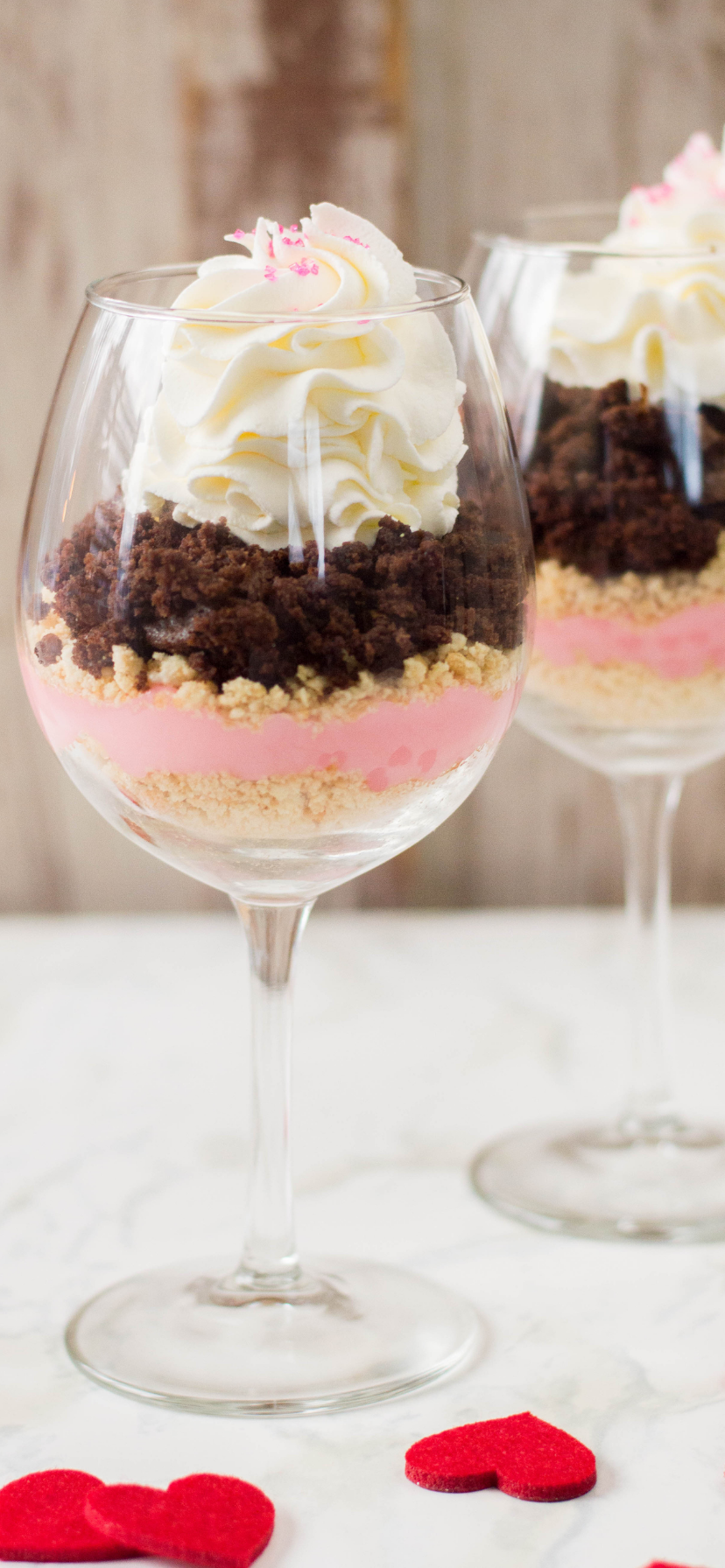 Valentine's Day Pudding Parfait - BubbaPie
