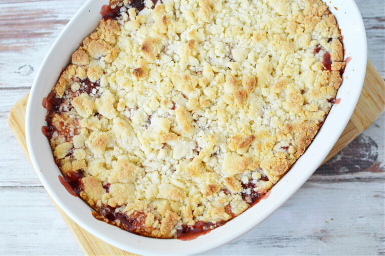 Cherry Cobbler with Cake Mix - BubbaPie