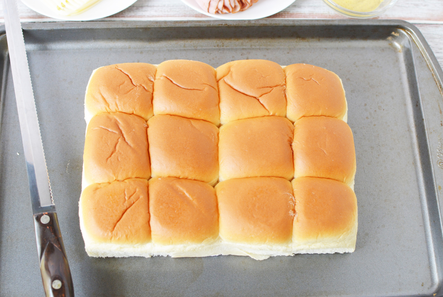 Hot Ham and Cheese Sliders - BubbaPie