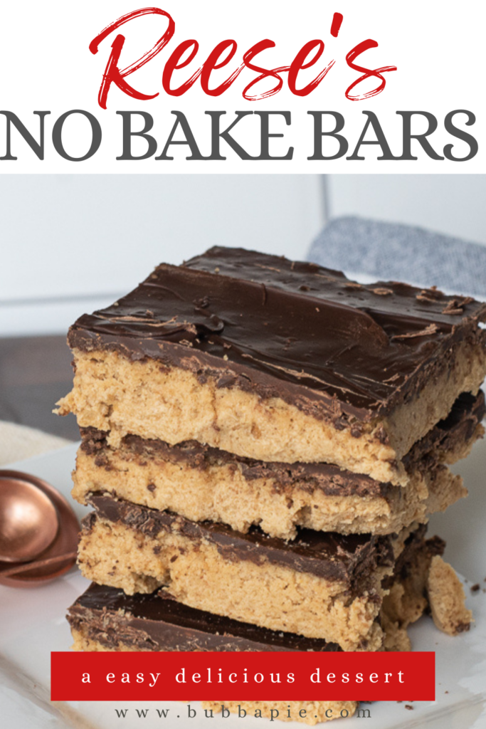 No Bake Reese's Bars Recipe - BubbaPie